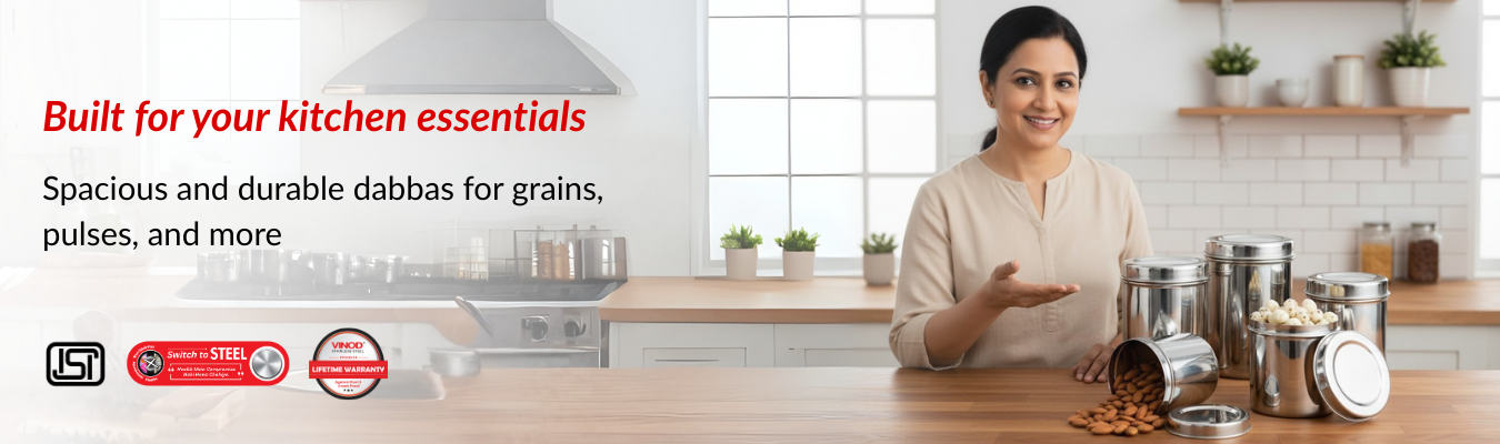 VINOD Steel Deep Dabba | Buy Stainless Steel Storage Containers – Vinod ...