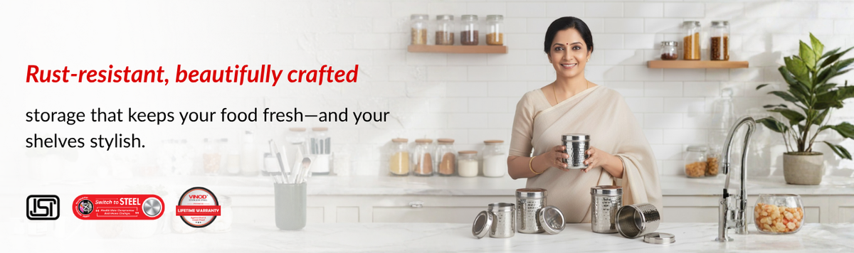 Buy Online Hammered Deep Dabba | Vinod Steel – Vinod Stainless Steel