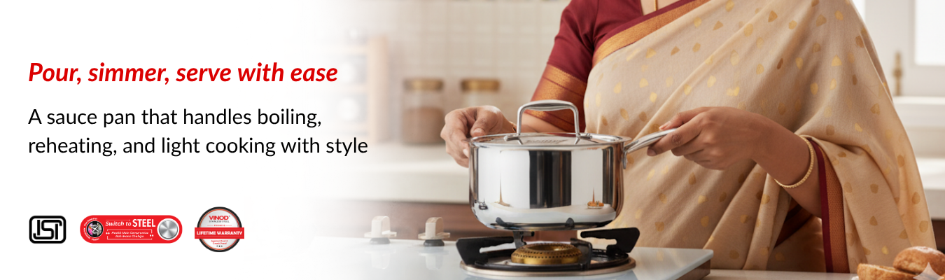 VINOD Steel Sauce Pan | Buy Saucepan Online - High Quality Stainless Steel – Vinod Stainless Steel
