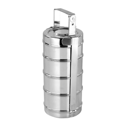 Vinod Stainless Steel Bombay Tiffin, 4 Compartment – 11 Inch