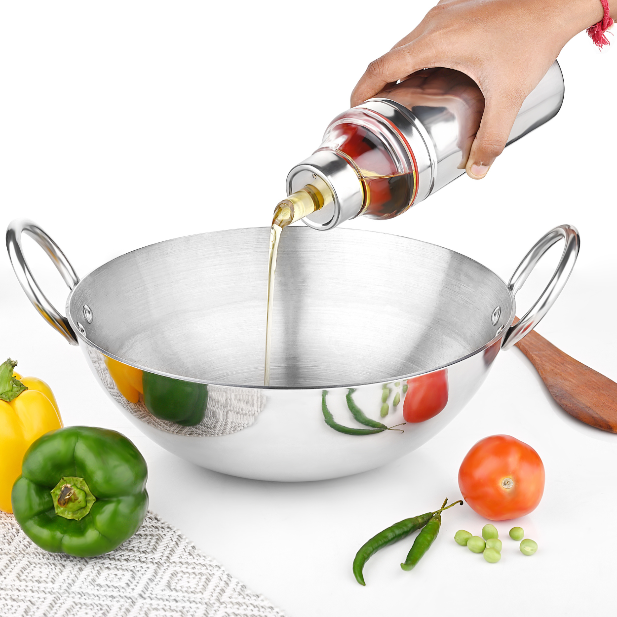 Buy Vinod Stainless Steel Oil Pot – 1000 ml | Anti-Drip, Rust-Free ...