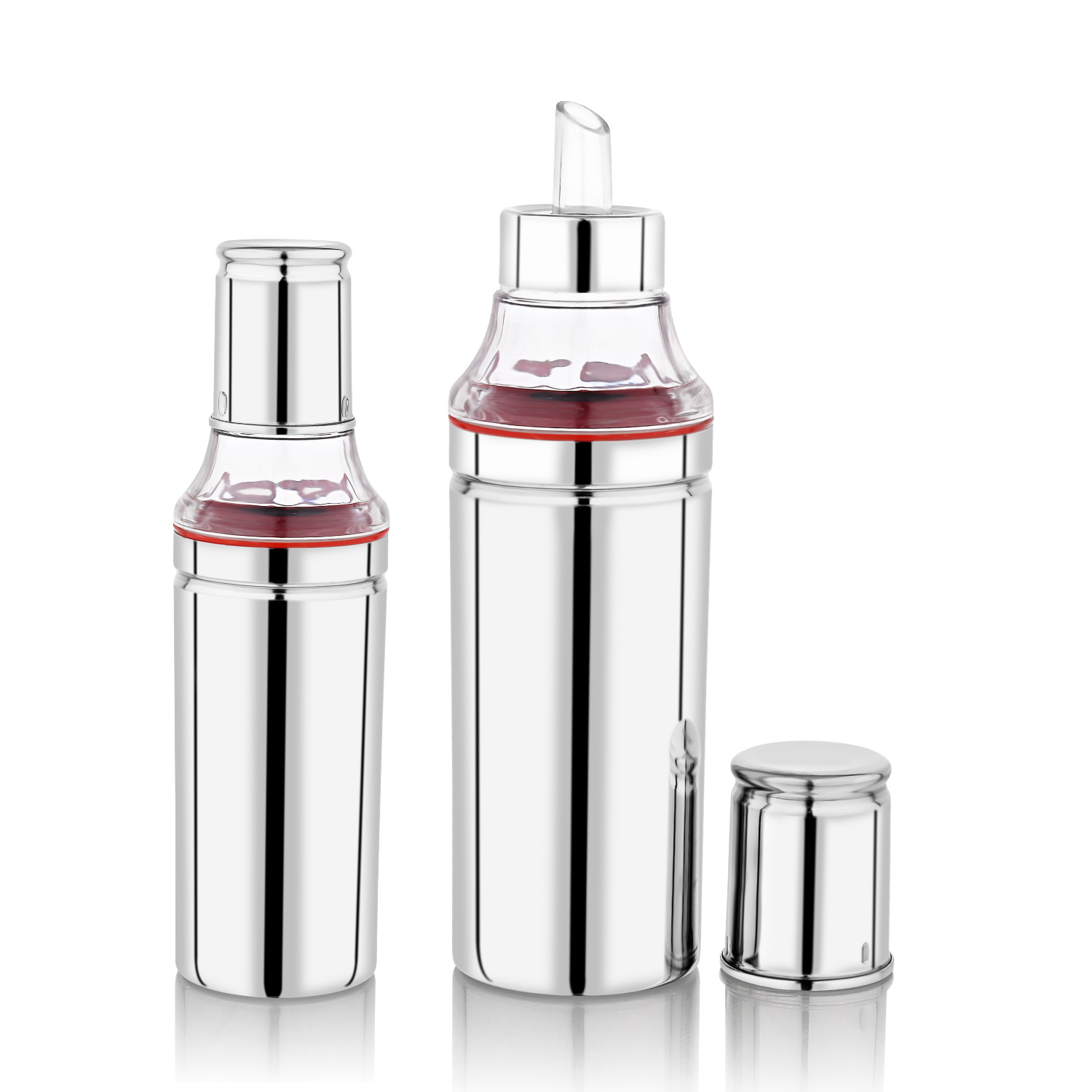 Vinod Stainless Steel Oil Pot Combo - Anti-Drip Spout, Rust-Free, 500ml ...