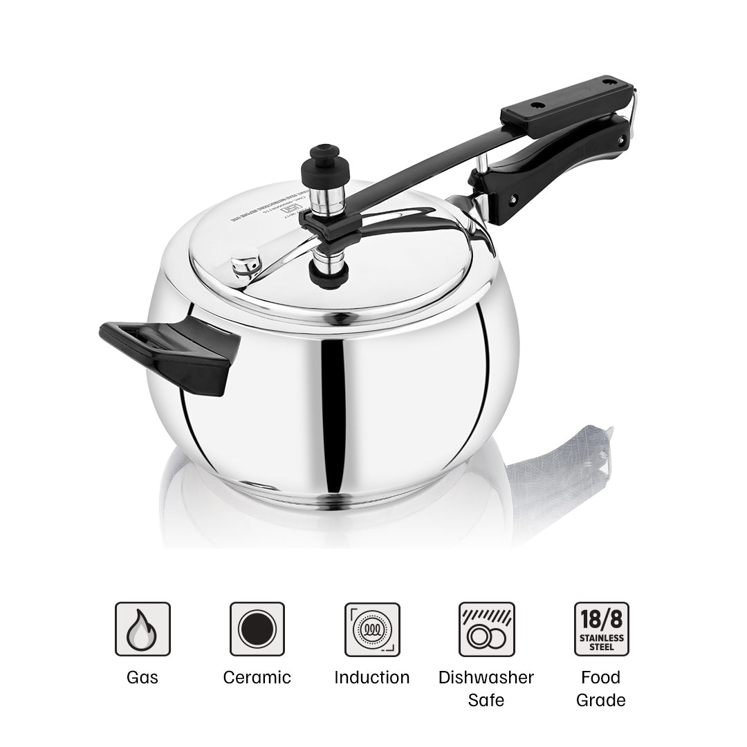 Best 5 Liter Stainless Steel Sandwich Bottom Pressure Cooker, Quality ...