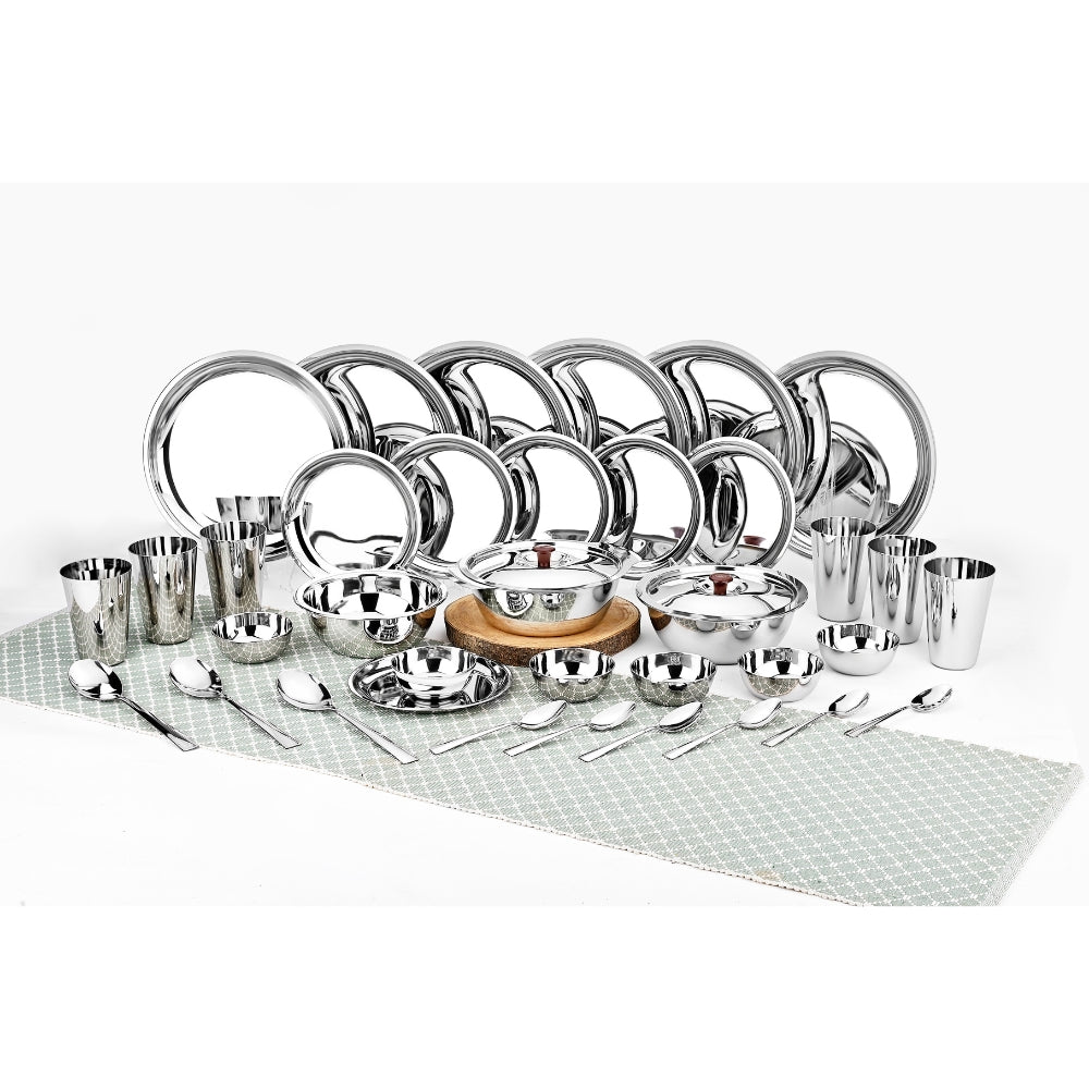 Vinod Stainless Steel 36 Pieces. Dinner Set For Six Persons