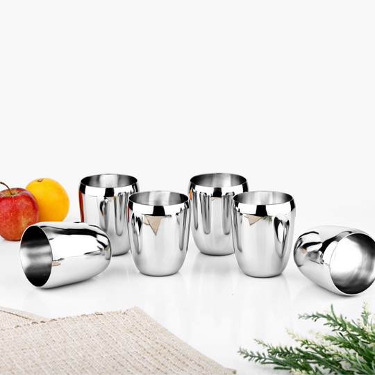 Stainless Steel Glasses For Serving | Steel Glass Set | VINOD Steel ...