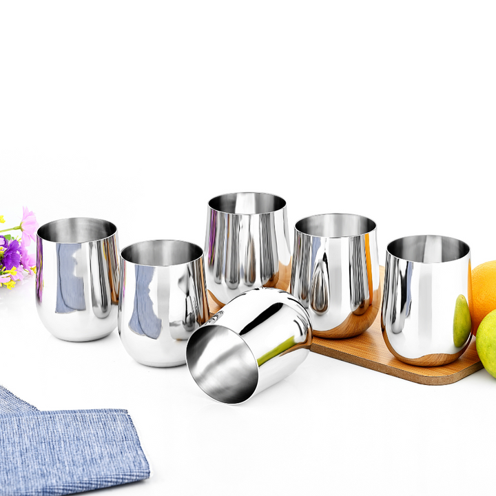 Stainless Steel Glasses For Serving | Steel Glass Set | VINOD Steel ...
